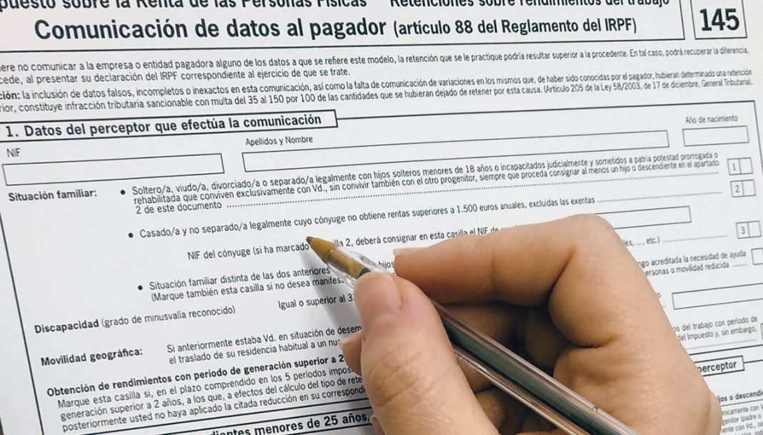 Cómo rellenar el modelo 145