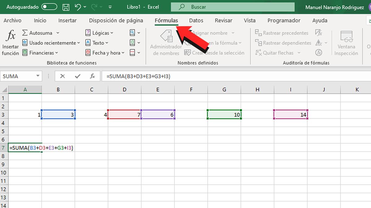 El truco para sumar y restar en Excel